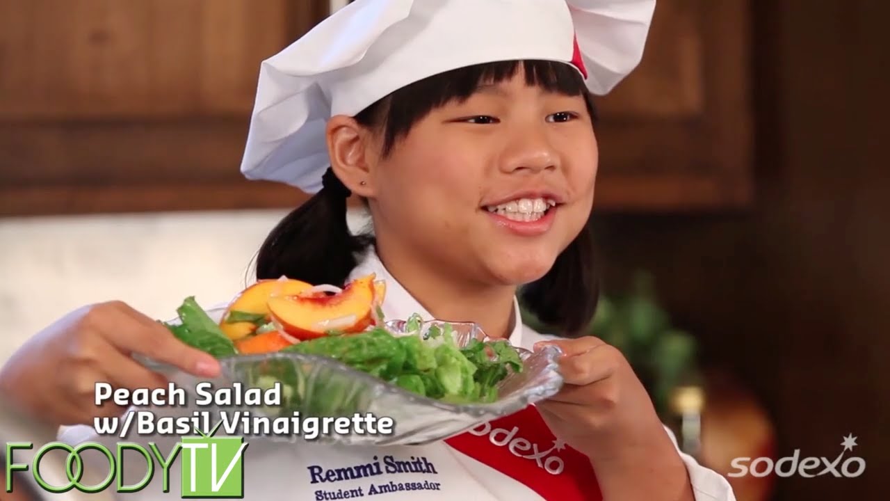 Cook Time with Remmi - S2 Ep.12 - Peach Salad with Basil Vinaigrette ...