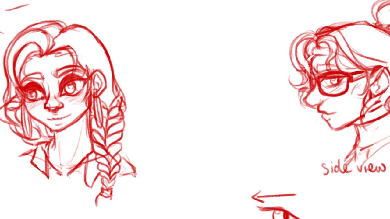 How to Sketch 3/4 View + Side View Tutorial in Procreate! - YouTube