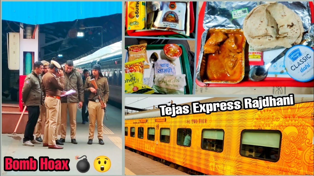 New Delhi to Mumbai Tejas Rajdhani Express Train Journey | BOMB HOAX IN ...