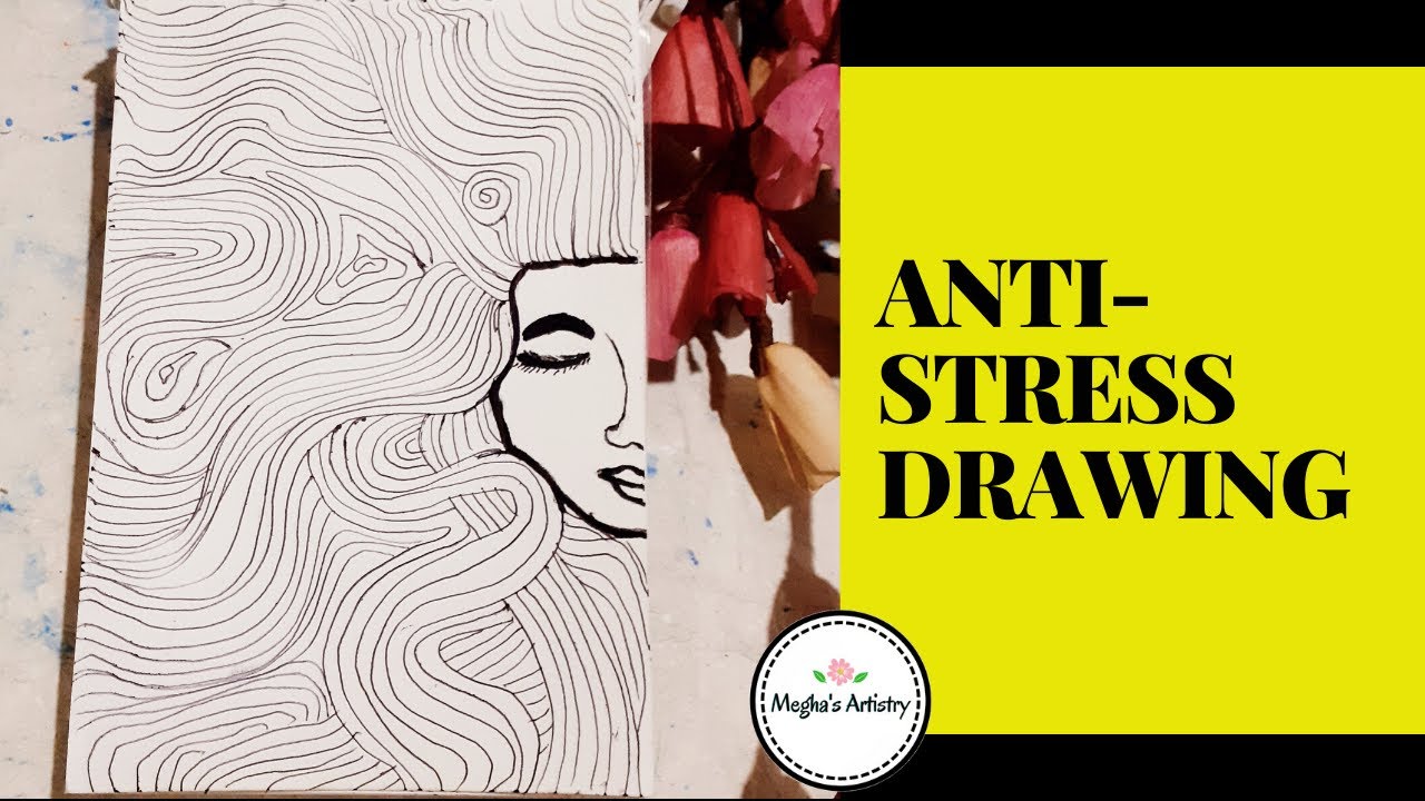 ODDLY SATISFYING ART | ANTI-STRESS DRAWING | LINE ILLUSION DRAWING ...