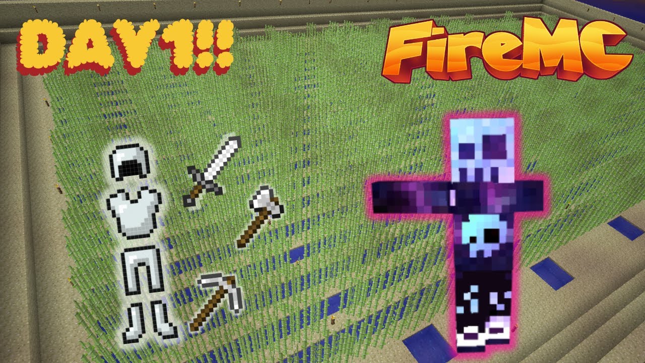 I Found a Hidden Secret Base on Day 1 in FireMC! | FireMC DAY 1 ...