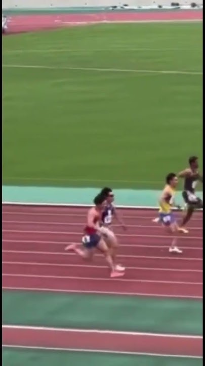 河田航典 2025年 100mシーズン初戦 - YouTube