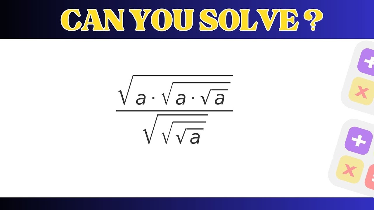 "Simplifying Nested Square Roots | Radical Algebra Expression Explained ...