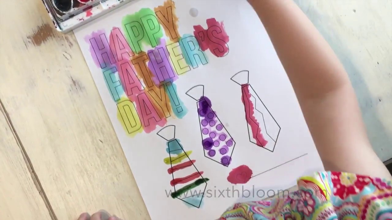 Fathers Day Directed Drawing - YouTube