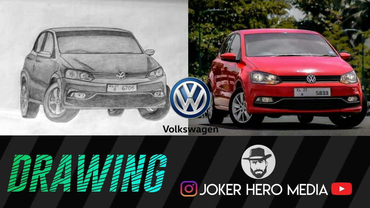 Drawing Volkswagen Polo Car - YouTube