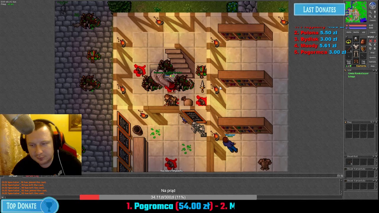 Tibia #Kasteria #Rookstayer 101 lvl Najazd na rookgaard - YouTube