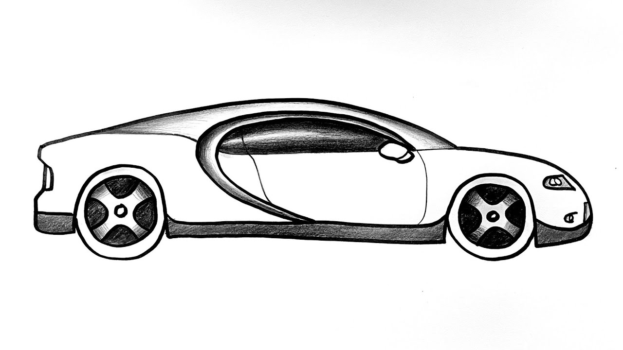 How to Draw a Bugatti Sports Car - How to Draw a Sports Car Bugatti ...
