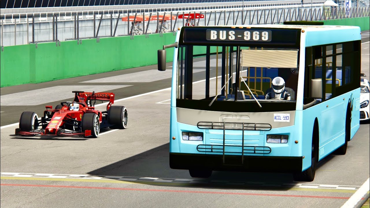 Ferrari F1 2019 vs Bus Monster Drift - Monza - YouTube