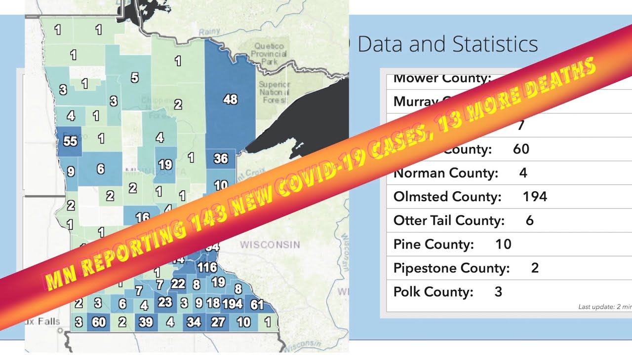 BREAKING NEWS: Minnesota Reporting 143 New COVID-19 Cases & 13 More ...