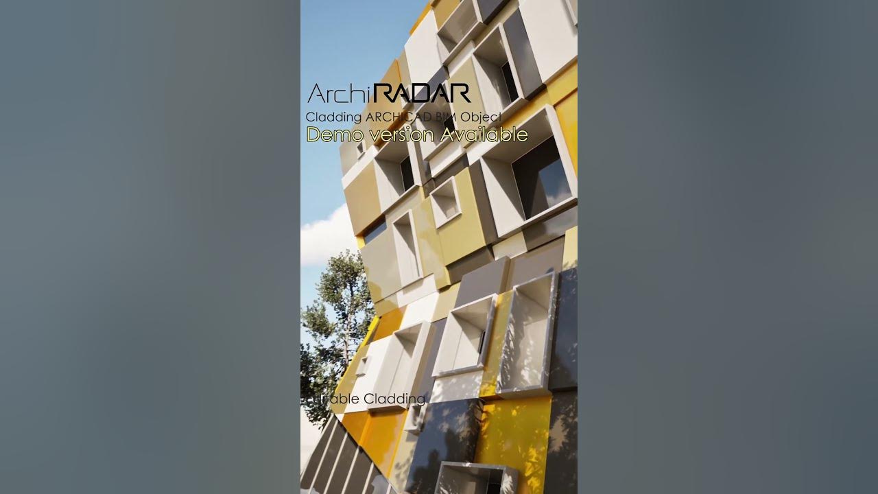 Archicad Cladding BIM Object by ArchiRADAR - AR Cld Block Bld TM 02A - YouTube