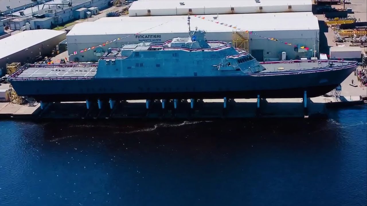 LCS 29 (USS Beloit) Christened And Launched - YouTube