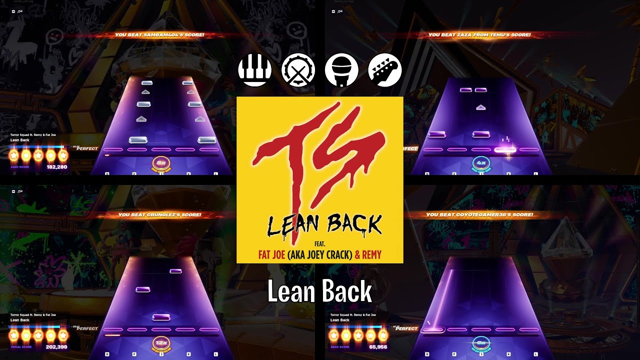 Lean Back | All Tap Mode Instruments | Expert Flawless | Fortnite ...