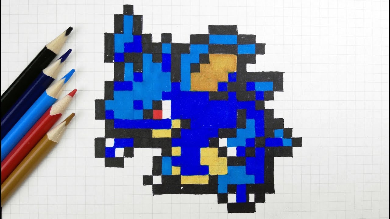 How To Draw Nidoqueen Pokemon Pixel Art - YouTube
