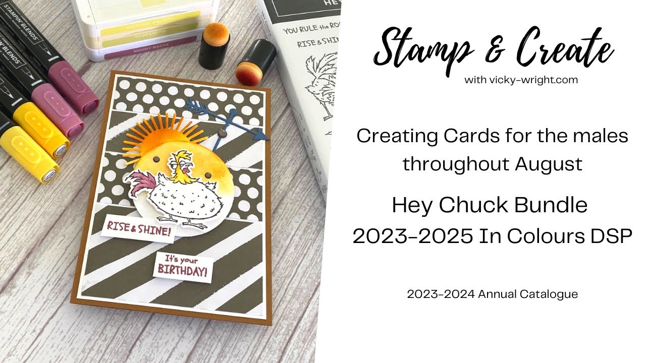 #166 - Easy Card with Stampin' Up! Hey Chuck Bundle - YouTube