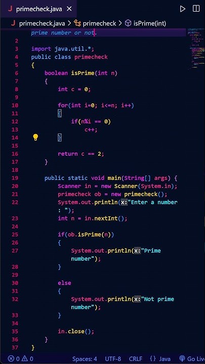 Prime Check Java Speed Code Codingtutorials Programmer Dsa Programming Primenumber
