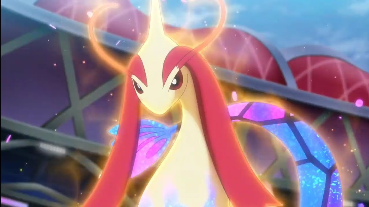 Milotic in Action || Iris Vs Cynthia || Pokemon Journeys Episode 117 ...