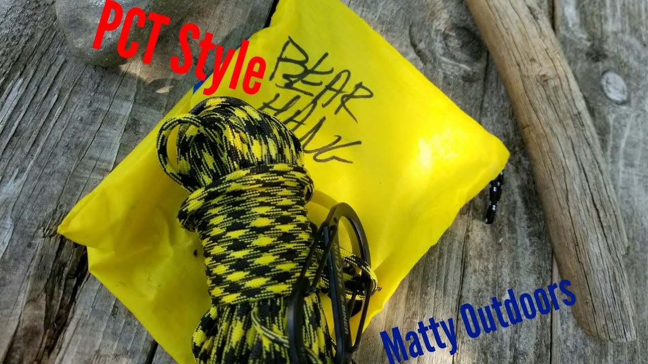 How to do a PCT Style Bear Hang for your food - YouTube