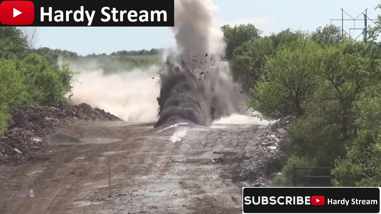 Underground blasting / underground pipeline explosion in Oklahoma ...