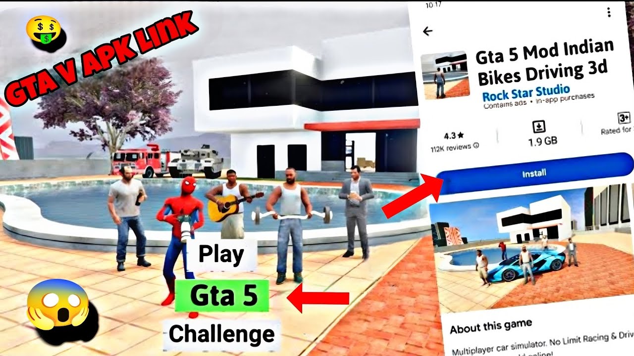 finally GTA V mode APK link 🤑 I found GTA V mode Play Store in Indian ...