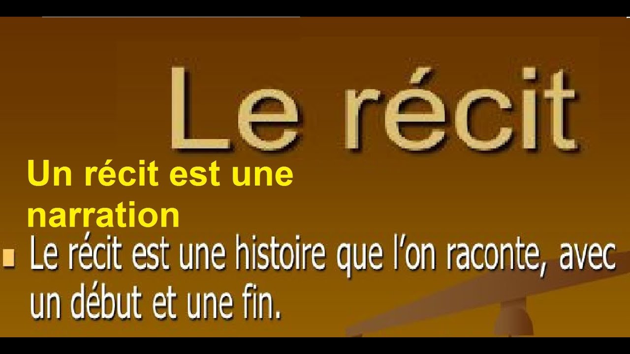 francais , collège 1ère année, Le récit - YouTube