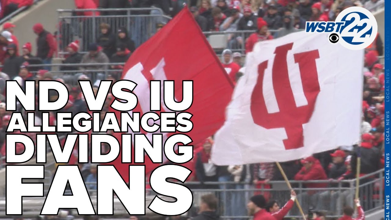 House Divided: ND vs IU football game allegiances divides fans - YouTube