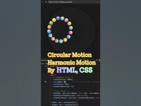 Harmonic Animation, Circular Motion by HTML, CSS #cssanimation #csstricks #csschallenge - YouTube