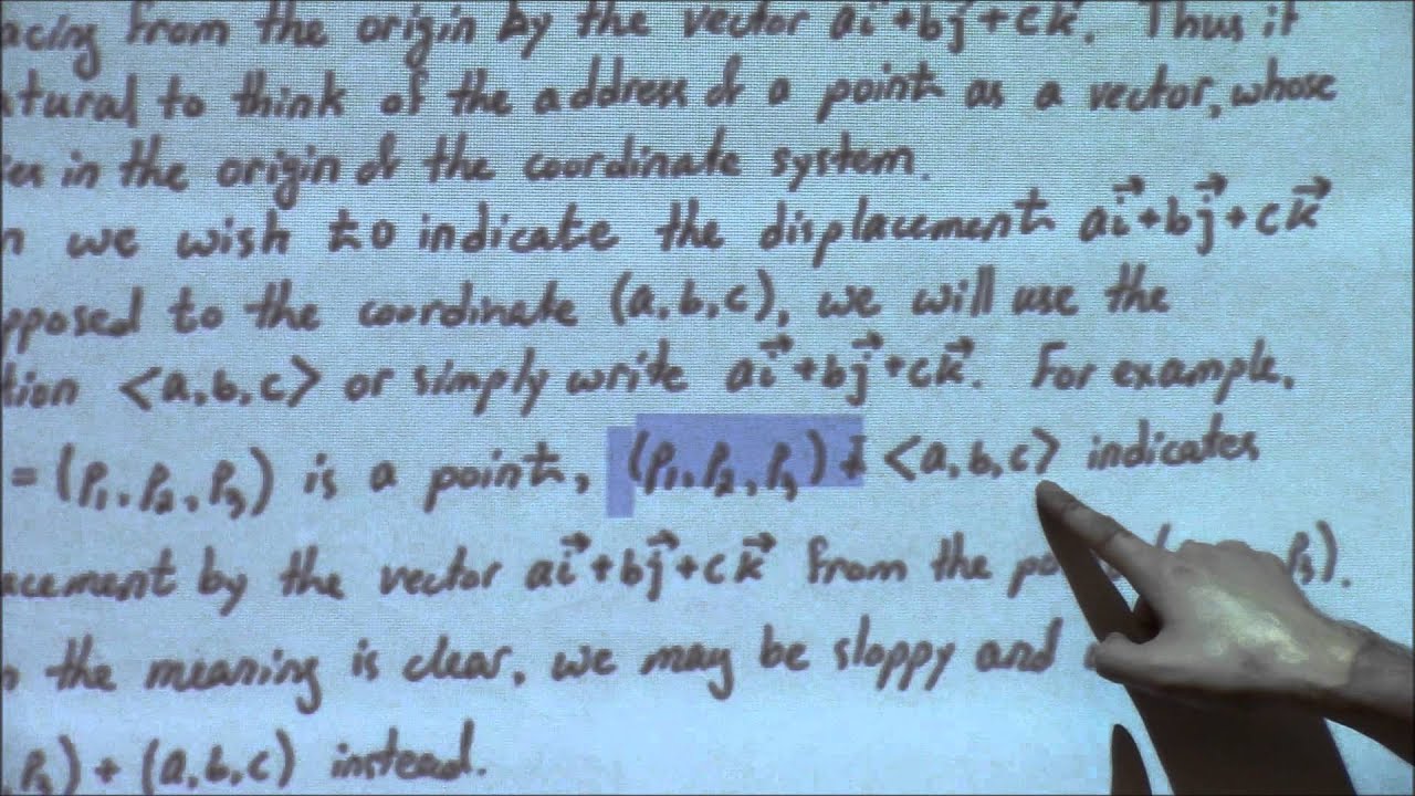 Multivariate Calculus (Lecture 1): Vector Algebra and Coordinate Frames ...