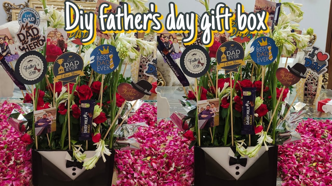 Diy father's day gift box craft||Handmade flower gift box||#diy #craft ...