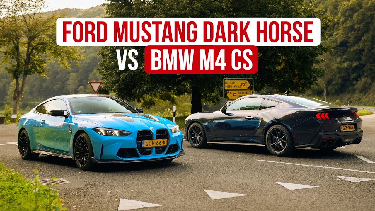 BMW M4 CS vs. Ford Mustang Dark Horse: welke is de beste? - YouTube