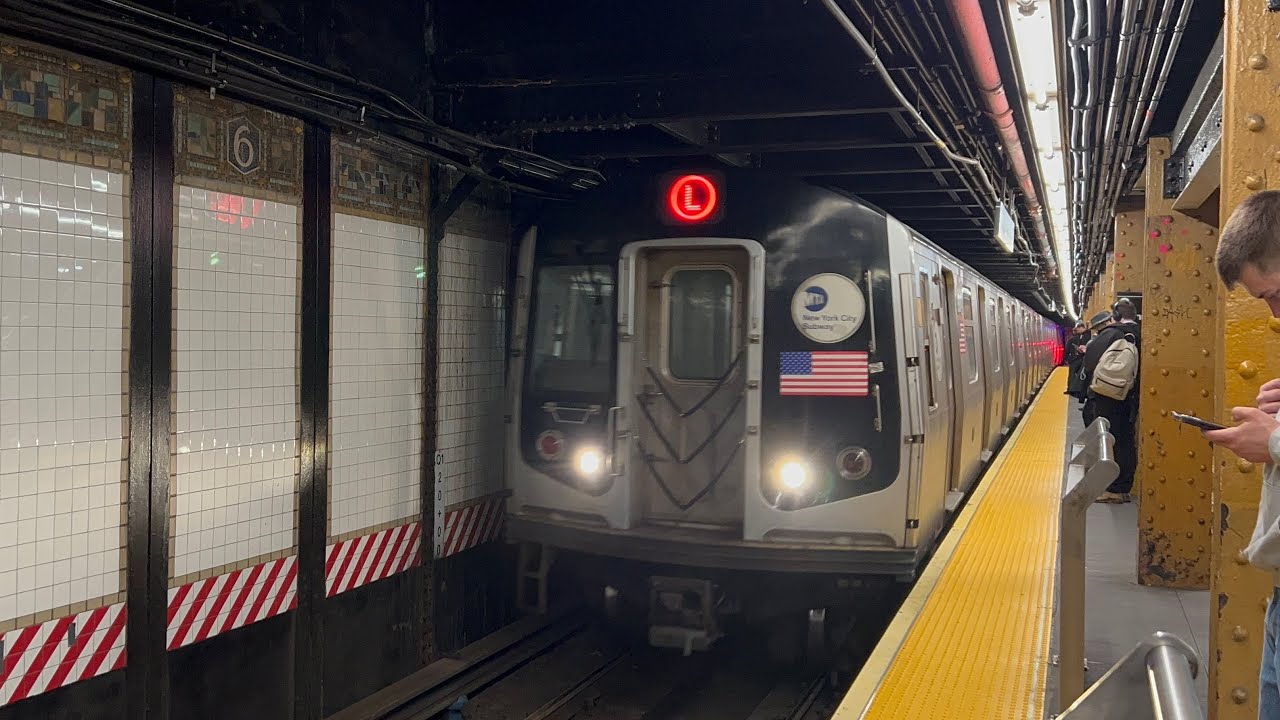 MTA New York City Subway Canarsie Bound Kawasaki R143 (L) Train @ 6th ...