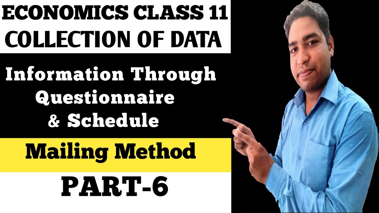 Mailed questionnaire method- collection of data I class11 Economics ...