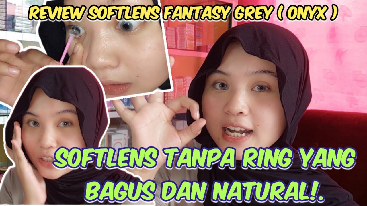 Review Softlens Tanpa Ring. bagus banget dan natural. softlens Fantasy Grey Onyx 14.4mm - YouTube