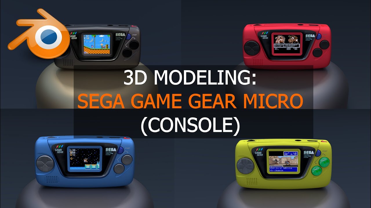 Sega Game Gear (Micro Console) - 3D Modeling - YouTube