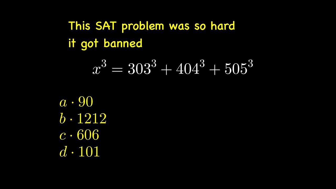 Can you solve this sat problem - YouTube