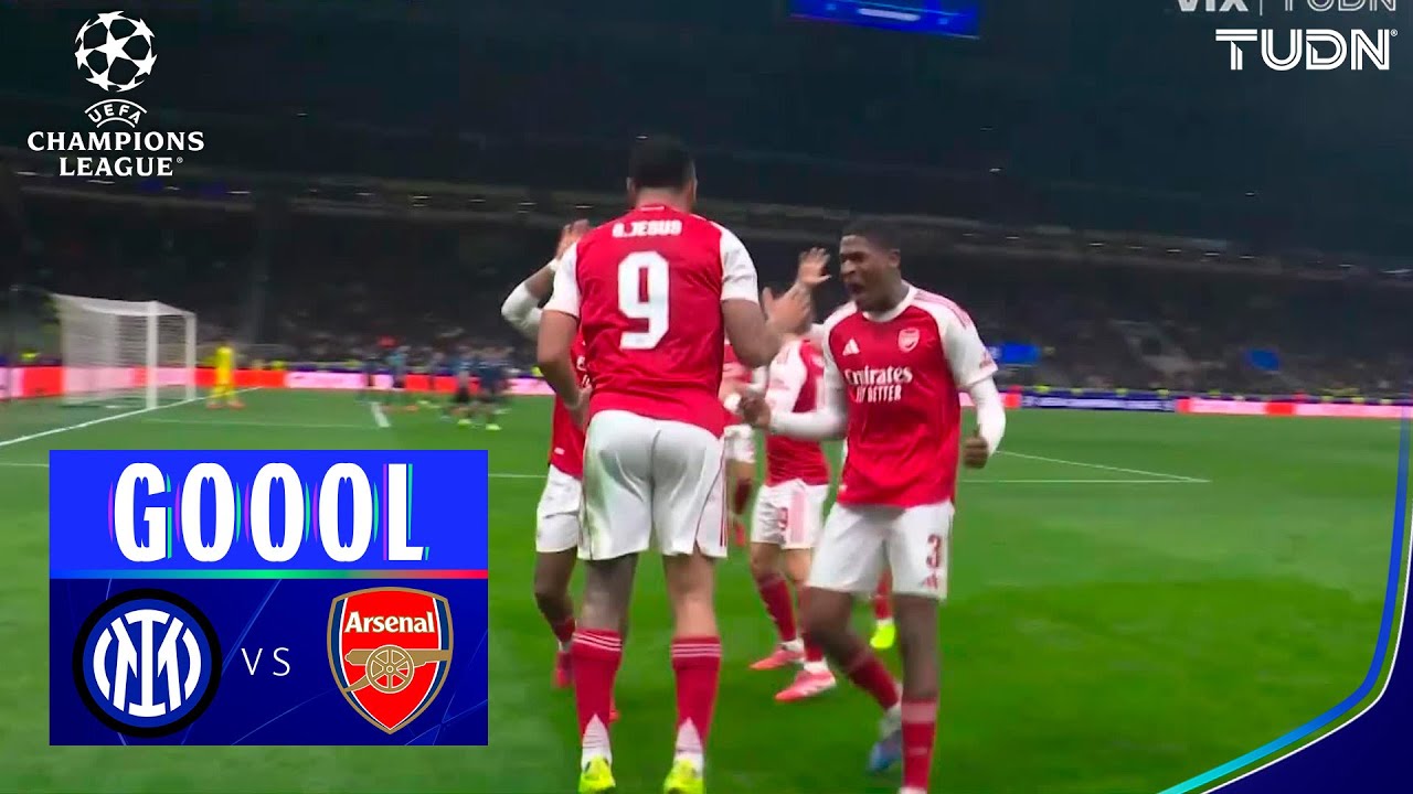 ¡GOL DEL ARSENAL! Doblete de Gabriel I Inter de Milán 1-2 Arsenal ...