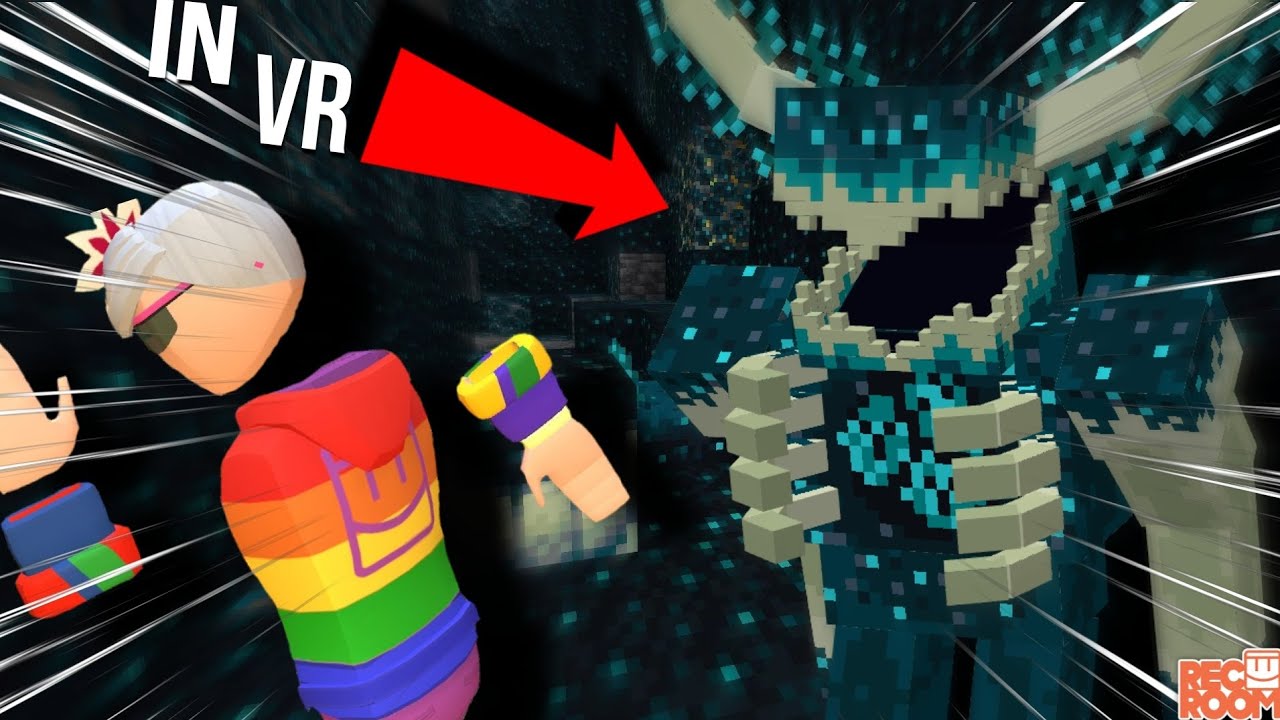 We got chased by the Warden in the Minecraft Deep Dark VR Game! | Rec Room VR - YouTube