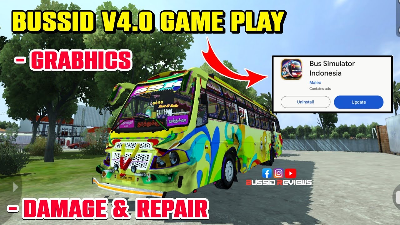 🎀🤩BUSSID V4.0 GAME PLAY💯😎New Features Added!😍Bus simulator Indonesia🦁 ...