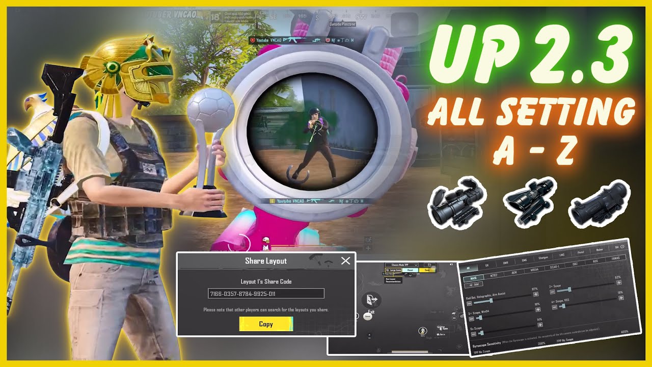 Update 2.3/Show all setting A - Z 3x,4x,6x/Controls + sensitivity ...