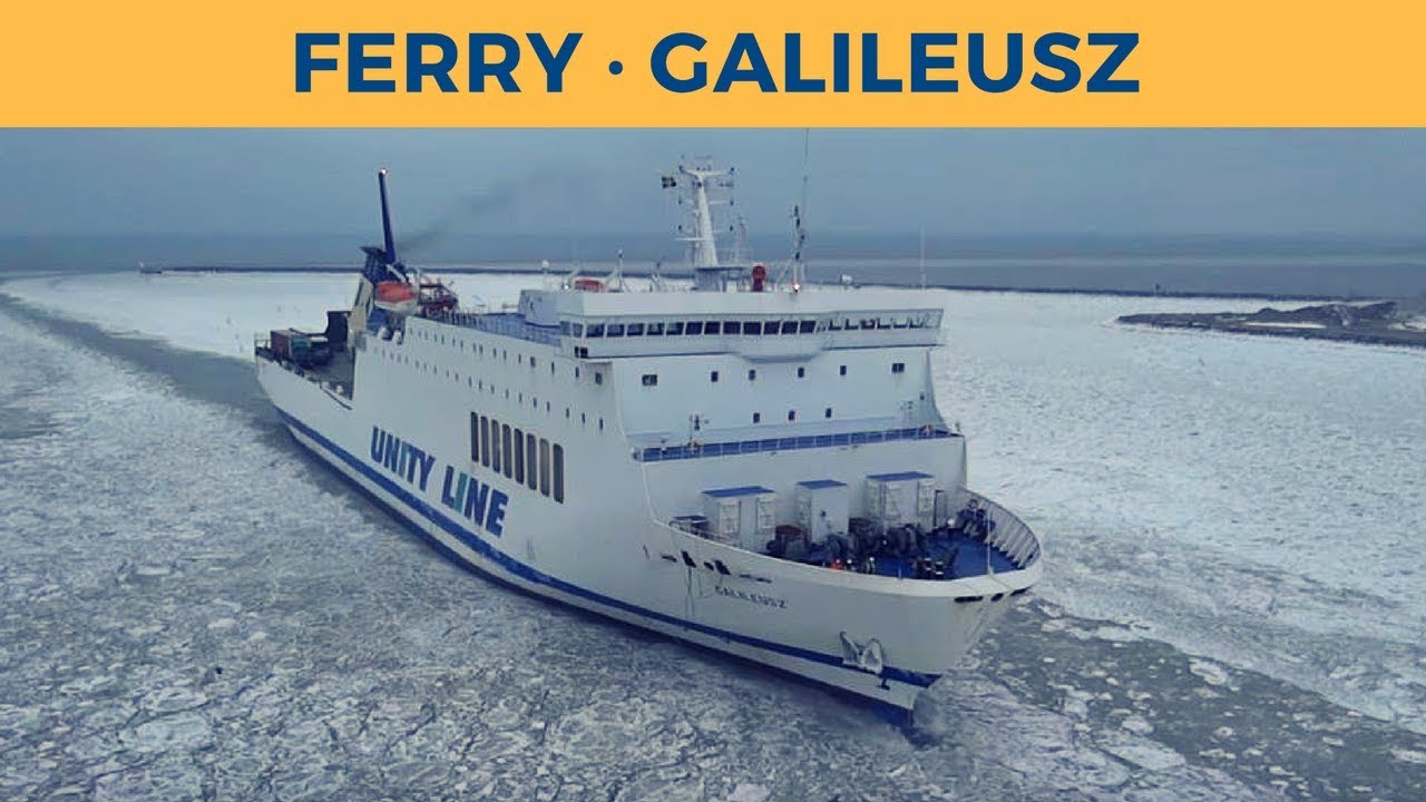 Arrival of ferry GALILEUSZ (ice) in Trelleborg (Unity Line) - YouTube