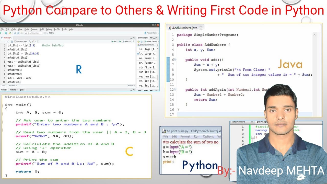 Python Compare To Other Language Writing First Code In Python python-compare-to-other-language-writing-first-code-in-python