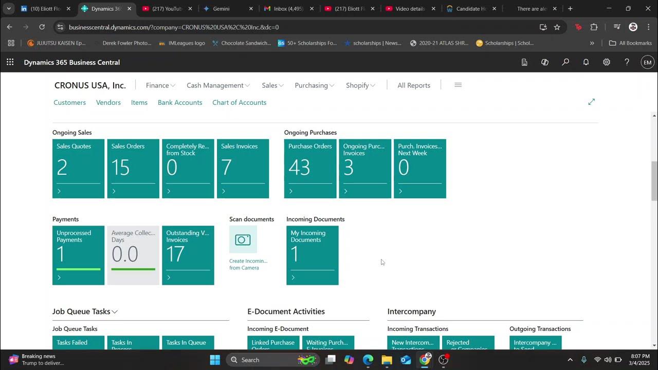 Microsoft Dynamics 365 Business Central- Setting Up A Basic ...