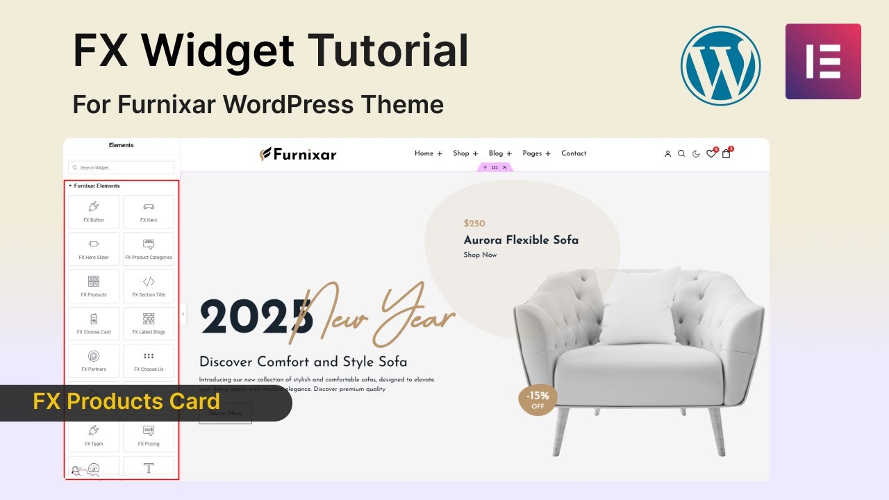How to Create Products Section Using the FX Product Card Widget - YouTube