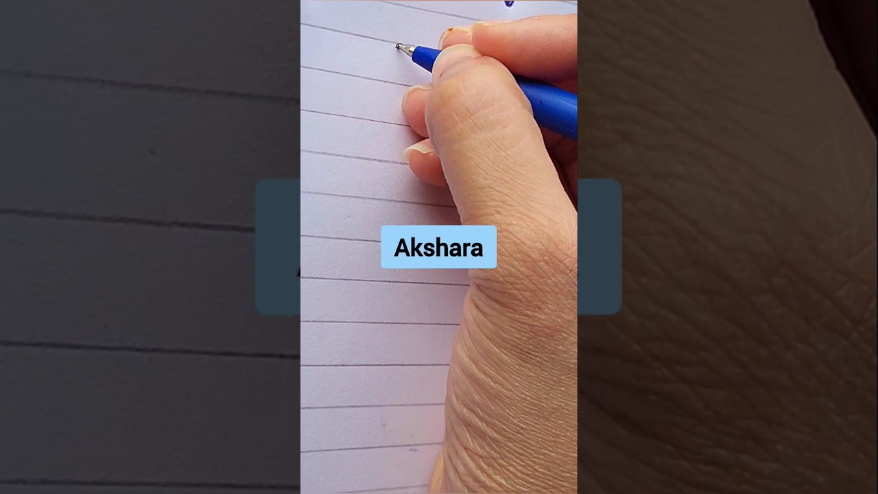 Akshara #happy #handwriting #beautiful #tipsandtrick #request #name # ...