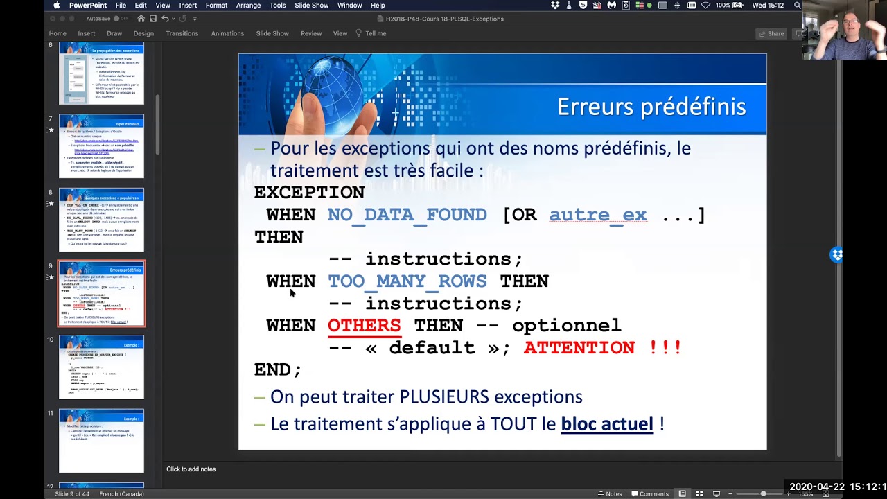 PL/SQL cours 5 - YouTube