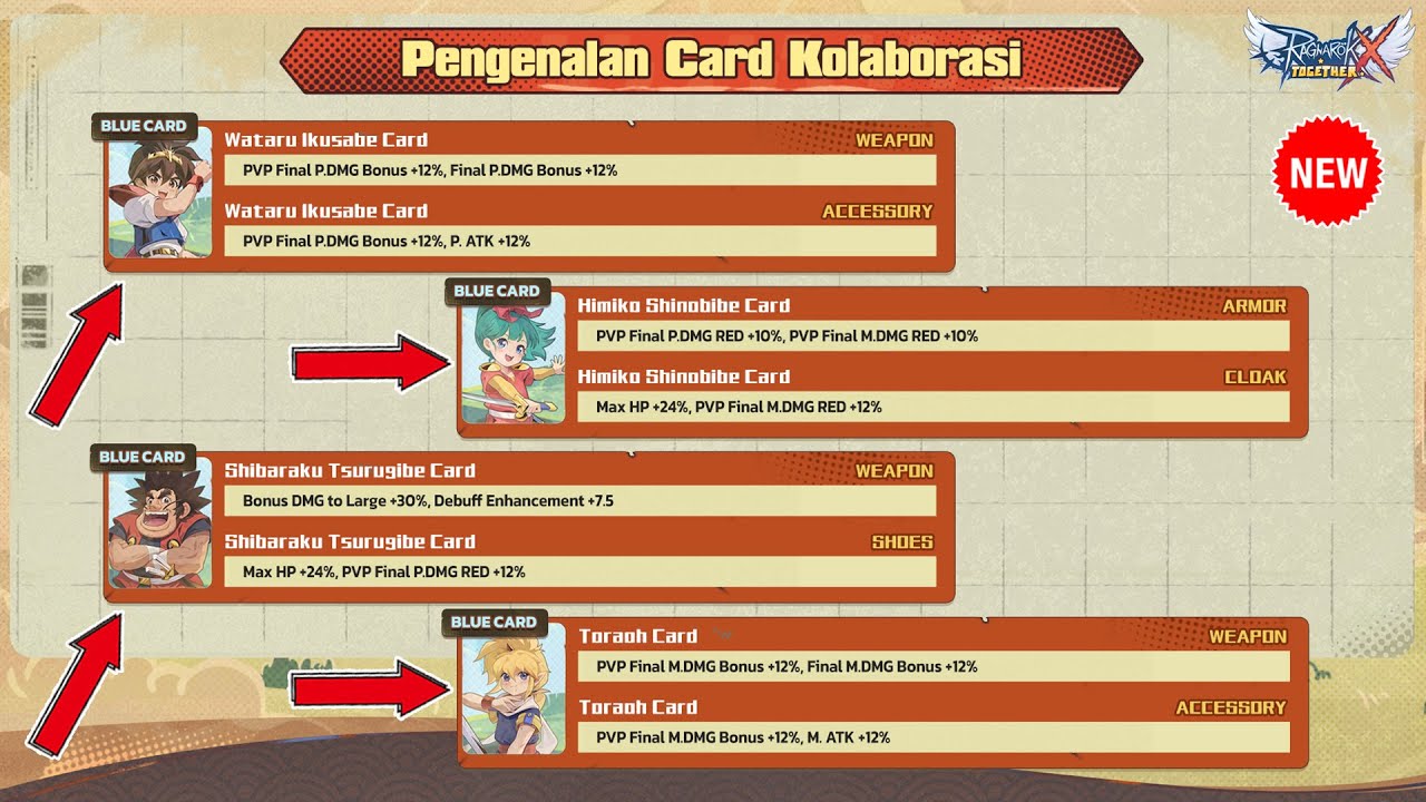 ROX DETAIL CARD COLLAB PVP BLUE CARD TERBAIK - YouTube