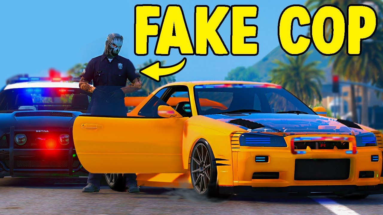 Fake Cop Goes Around In GTA 5 RP - YouTube
