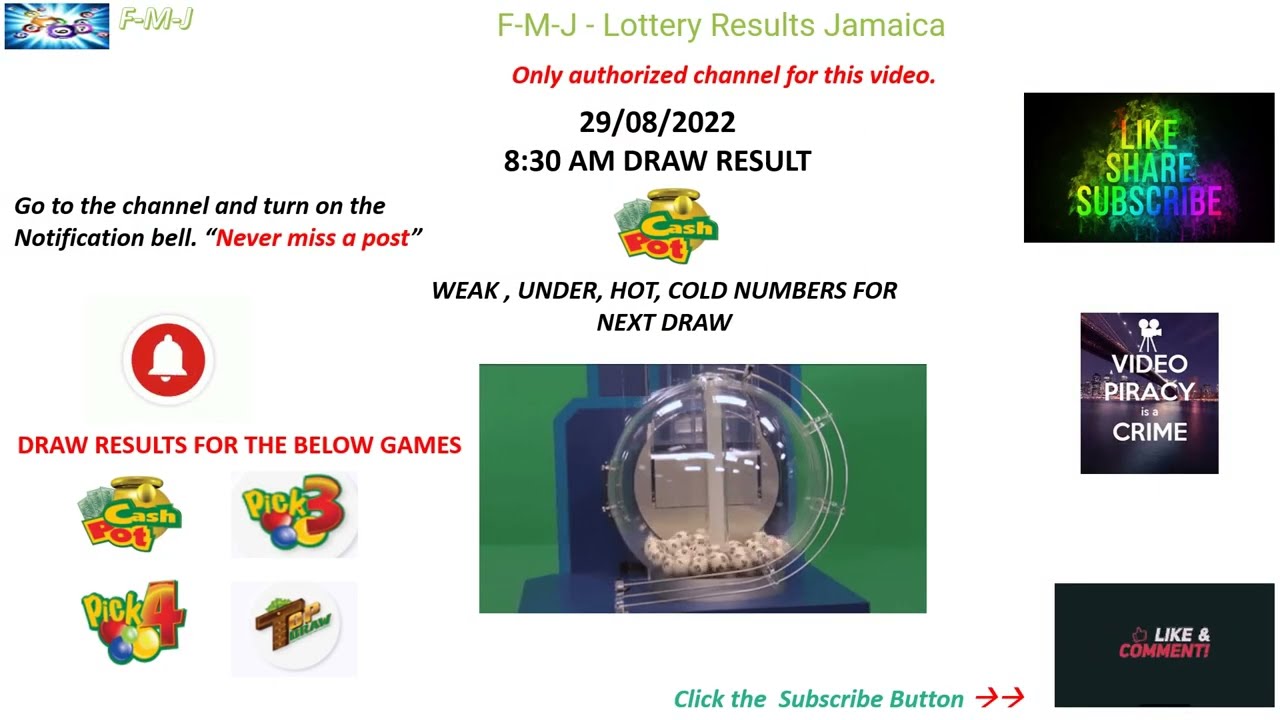 Cash Pot, Pick 3 and Pick 4 8:30 am draw for August 29, 2022 how to ...