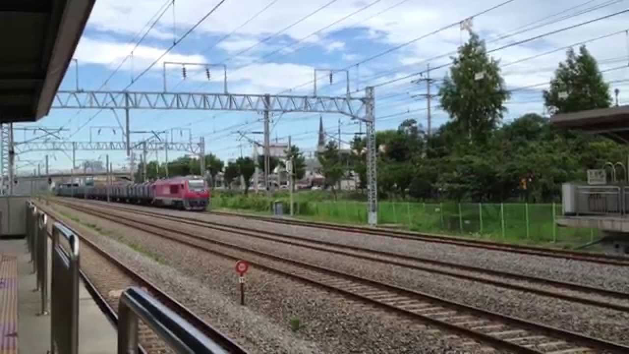신형 디젤기관차 7600호대 진위역 통과영상 / Korea freight train Jinwi station. - YouTube