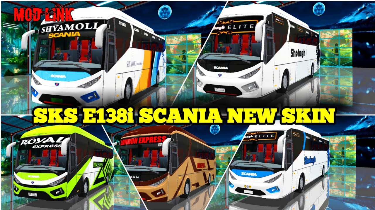 BUSSID || SKS E138i SCANIA|| BD 🇧🇩 BUS SKIN PACKLNK FREE DOWNLOAD - YouTube
