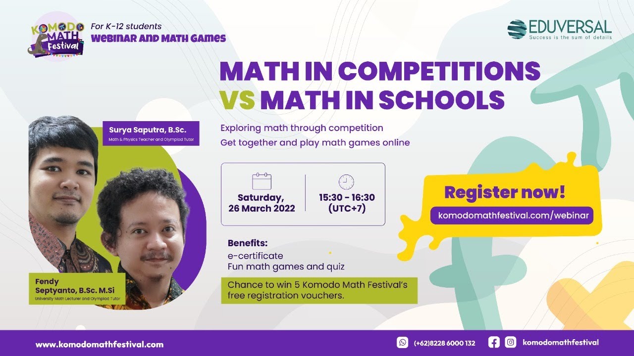 Webinar and Math Games - Komodo Math Festival 2022 - YouTube